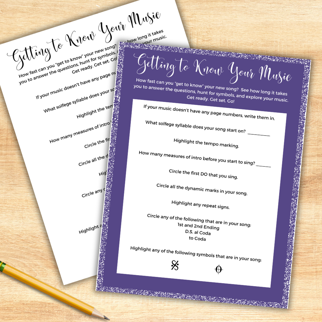 "Getting to Know Your Music" Worksheet - Victoria Lotkowictz